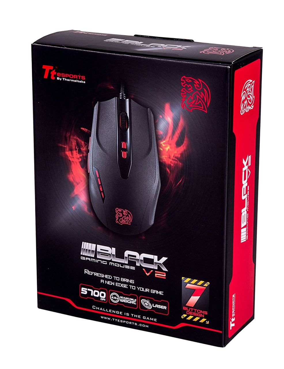 Mouse gaming Tt eSPORTS Black V2 - Soliton