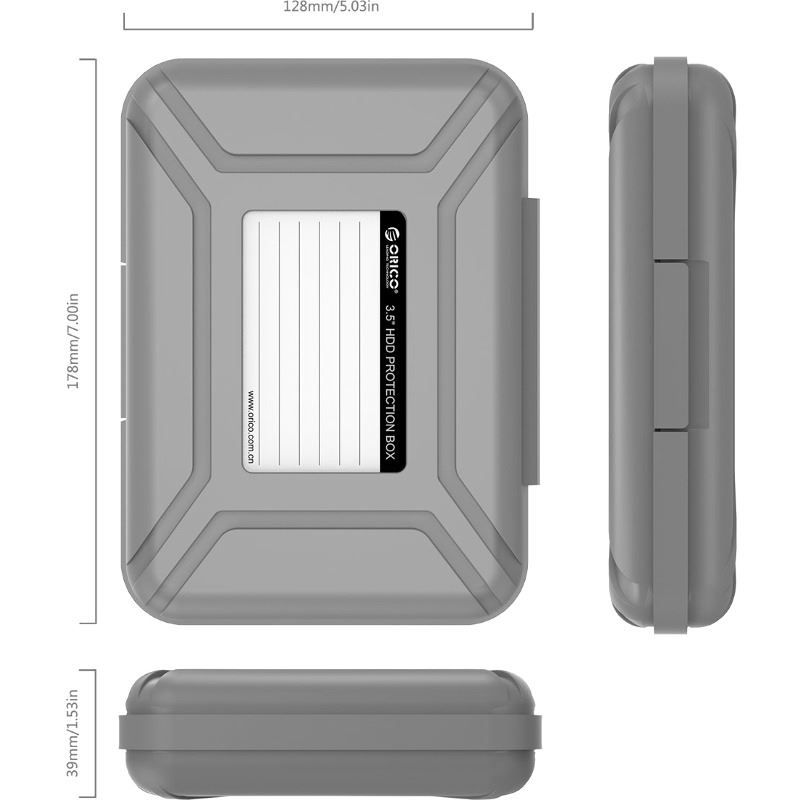 Cutie protectie hard disk Orico PHX-35 3.5 inch gri - Soliton
