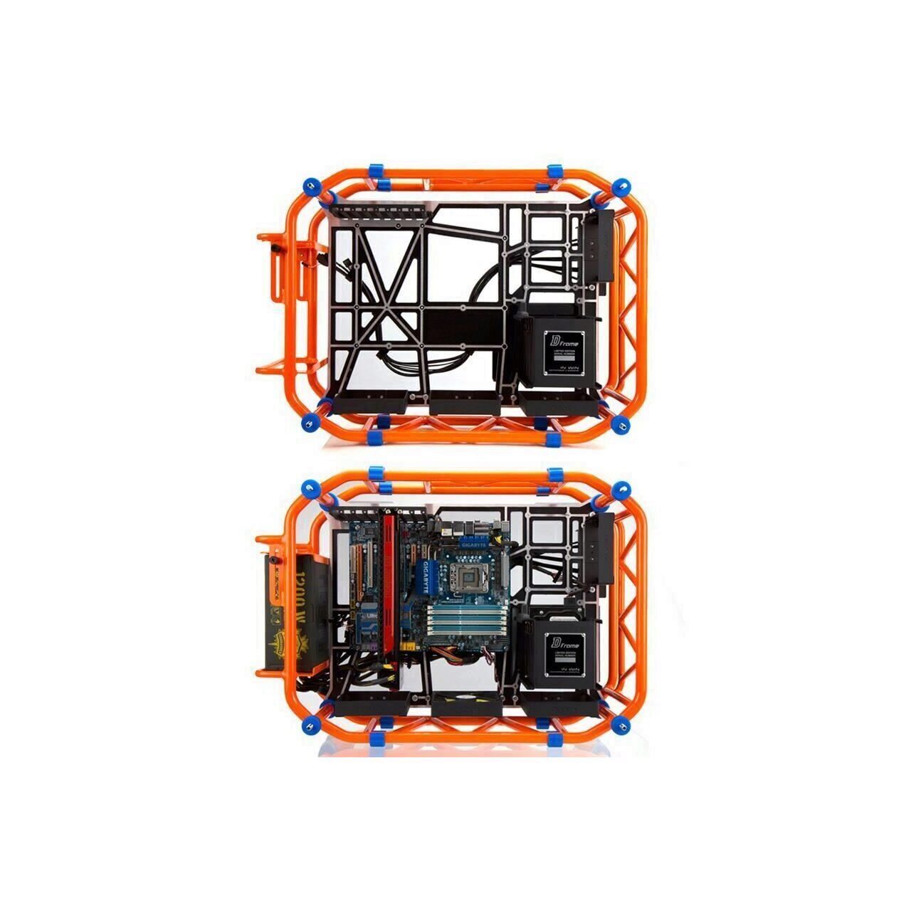 Carcasa In Win D-Frame portocalie Open-Air Chassis - Soliton
